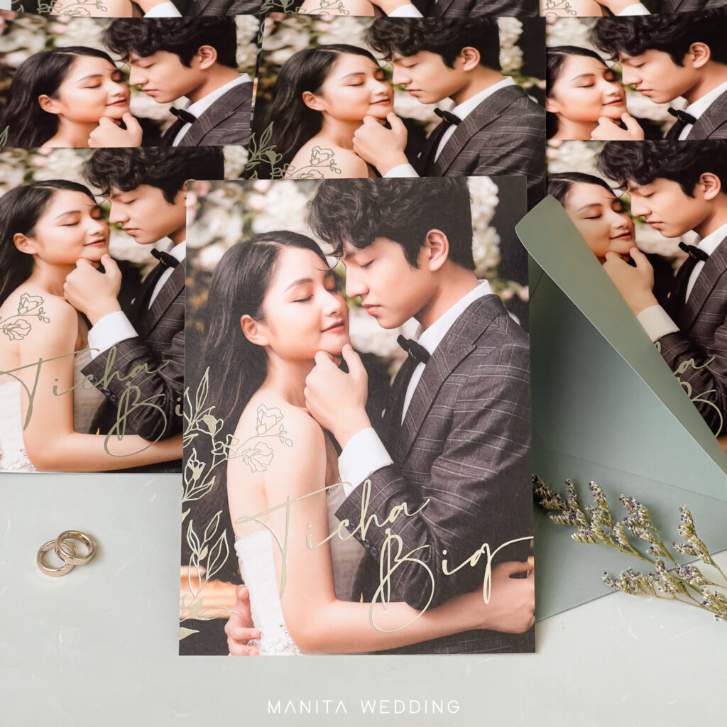 แบบการ์ดแต่งงาน การ์ดแต่งงาน ปั๊มฟอยล์ R23-031 | MANITA WEDDING